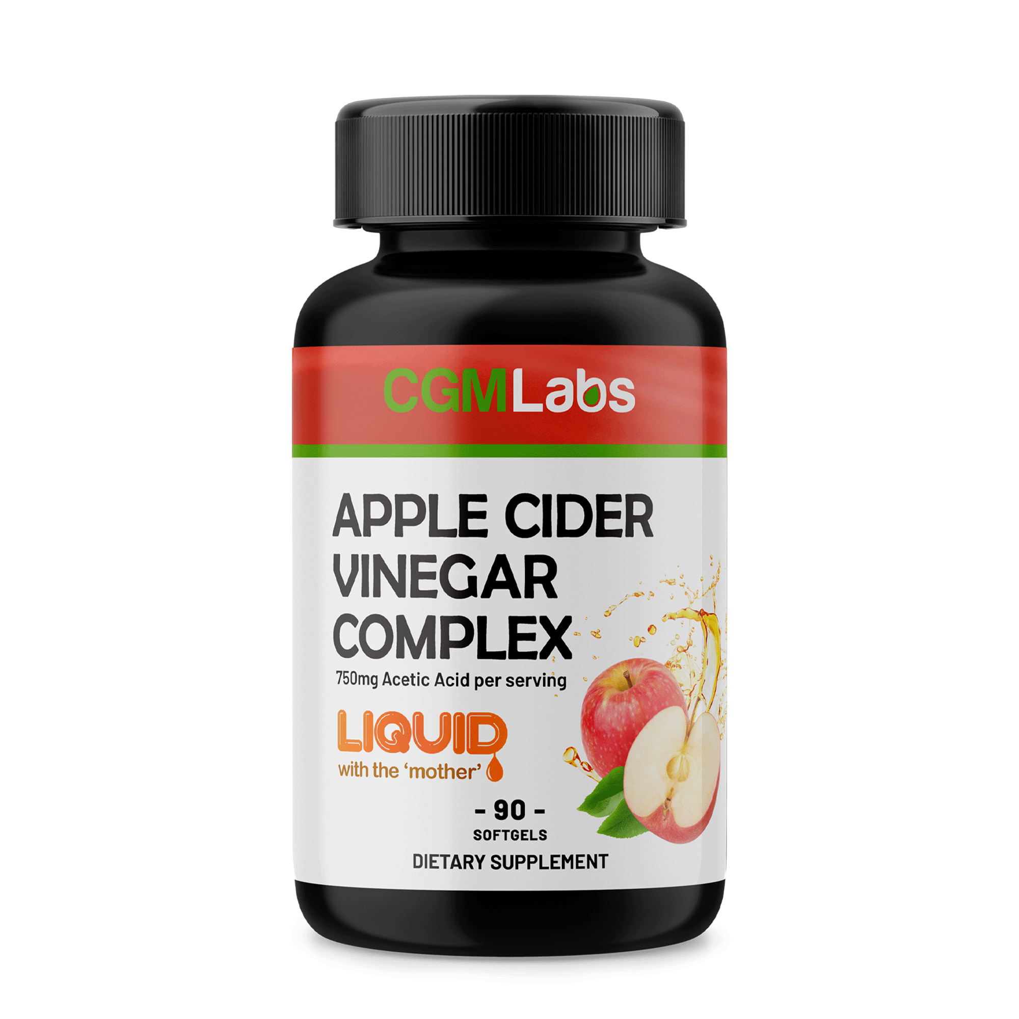 Liquid Apple Cider Vinegar in Softgels- Weight Control, Detox, Digesti – CGM Labs